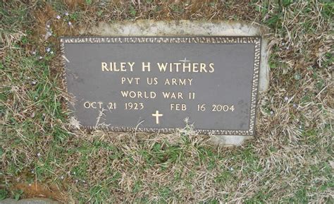 Riley Hovey Withers 1923 2004 Mémorial Find A Grave