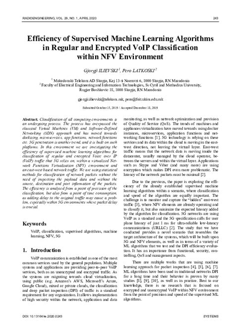 Pdf Efficiency Of Supervised Machine Learning Algorithms In Regular
