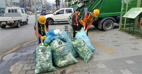 군산시 쓰레기종량제봉투 판매량 15 7 증가