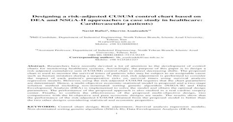 Pdf New Designing A Risk Adjusted Cusum Control Chart Based On Dea