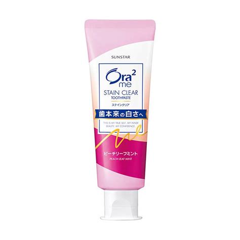 Sunstar Ora2 Stain Clear Peach Leaf Mint Toothpaste Miaumall