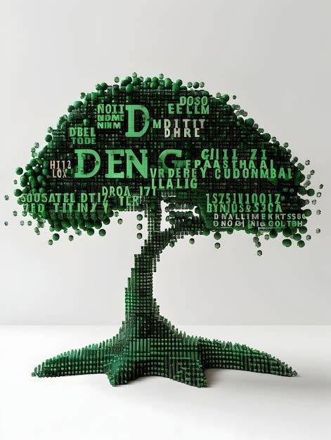 3d Binary Tree With Dma Letters Logo Concept For Algorithmic Data Management Tshirt Design On