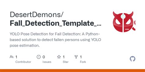 GitHub DesertDemons Fall Detection Template Using YOLOv8 Pose YOLO