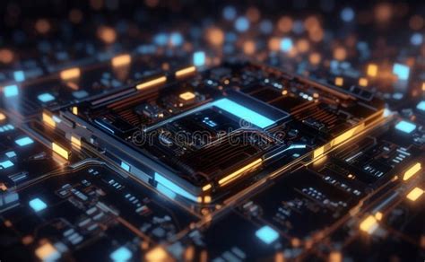 Digital Data Technology Cyber Concept Generative Ai Illustration Stock