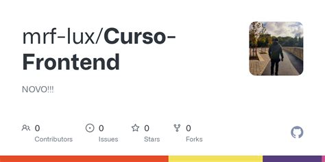 GitHub Mrf Lux Curso Frontend NOVO
