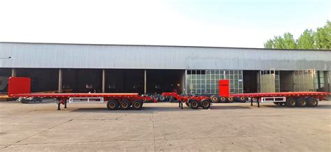 Zw Group Extendable Flatbed Container Superlink Trailer Tri Axle 40ft