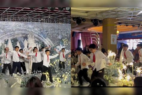 姐姐婚礼现场弟弟带同学上台大秀街舞排面拉满