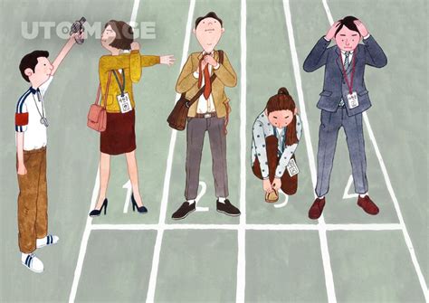 공정한경쟁 001 Spai437 유토이미지 일러스트 사람 경쟁 공정 공평 공정한 공평한 정정당당 수작업 전신 사회 사회생활 경쟁사회 공정사회