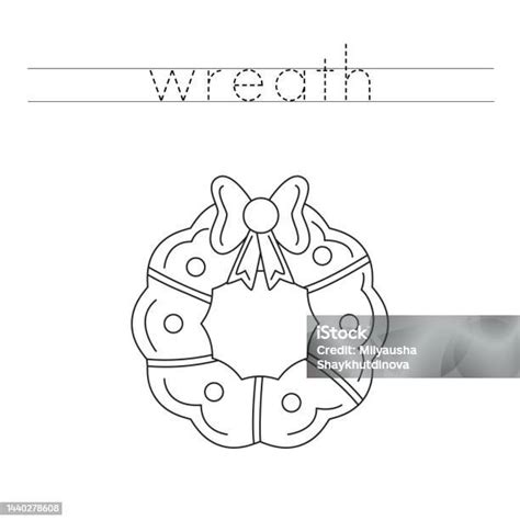 편지와 컬러 만화 크리스마스 화환을 추적하십시오 아이들을위한 필기 연습 겨울에 대한 스톡 벡터 아트 및 기타 이미지 겨울 교육 벡터 Istock