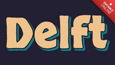 Delft Exotic Text Effect Generator