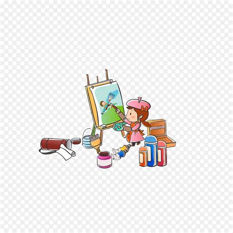 小女孩画画png图片素材下载 图片编号qezrkgnm 免抠素材网