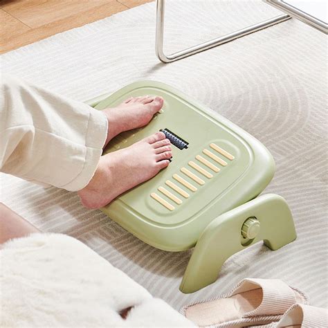 인체 공학적 발 받침대 마사지 기능 미끄럼 방지 높이 조절 가능 가정용 비행기 여행용 발 받침대 Wo D3p2 Aliexpress