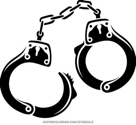 Stencil Of Handcuff Free Printable Papercraft Templates