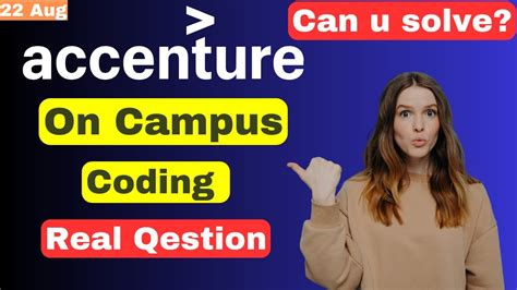 22 Aug Coding Accenture Assessment Test 2023 Accenture On Campus Coding Questions Youtube