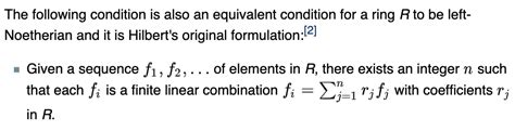 Polynomials Hilbert S Basis Theorem Original Formulation Mathematics Stack Exchange