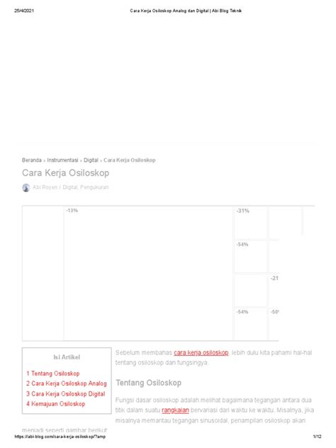 Cara Kerja Osiloskop Analog Dan Digital Abi Blog Teknik Pdf