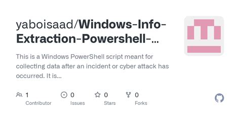 Github Yaboisaad Windows Info Extraction Powershell Script This Is A Windows Powershell