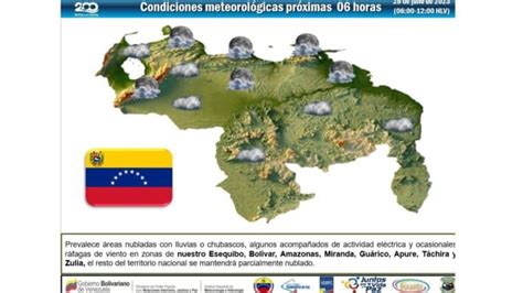 Inameh Prevé Lluvias En Varios Estados De Venezuela