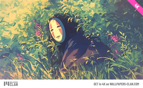 Spirited Away No Face Grass Desktop Wallpaper Download In 4k