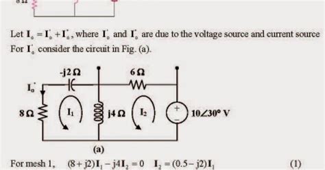 Electric Circuit Class Discussions Week Six Superposition Theorem On