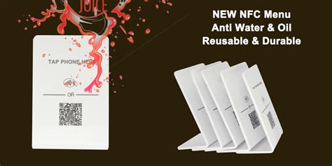 Customized Printing Qr Code Scannable Nfc Social Media Menu Stand For Public Use Buy Nfc