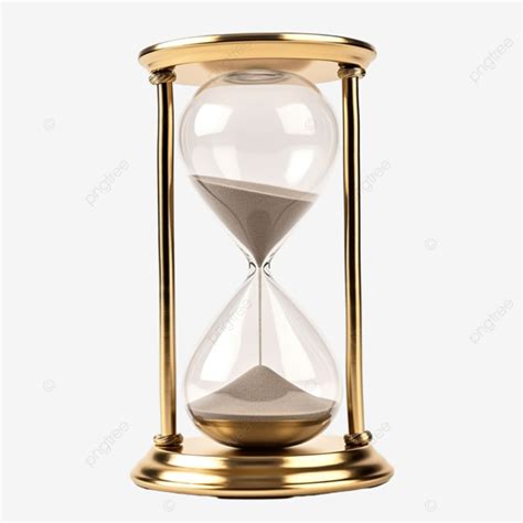 Brass Hour Glass Sand Clock Isolated Hourglass Time Sand Png