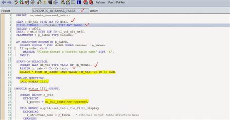 Gyan Factory Sap Technical Project Support Dynamic Internal Table