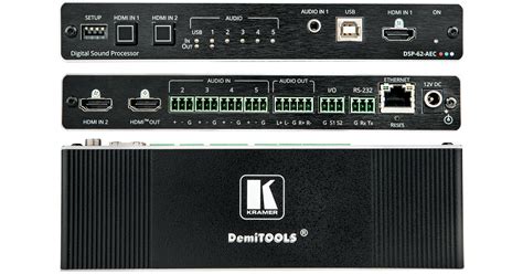 Kramer 6x2 PoE Audio Matrix Switcher With DSP And AEC DSP 62 AEC