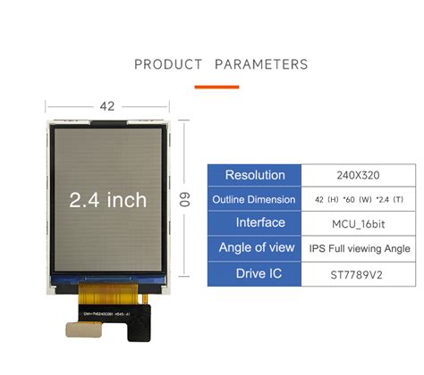 Inch LCD TFT Panel With Bit MCU Interface Resolution Display Module China LCD