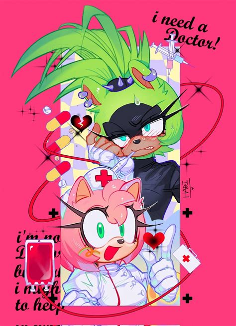 Amy Rose And Surge The Tenrec Sonic And More Drawn By Mia Hadi