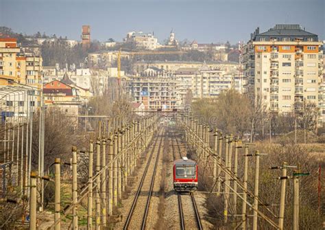 Duewag Diesel Multiple Unit At The Entrance In Iasi City Stock Image Image Of Train