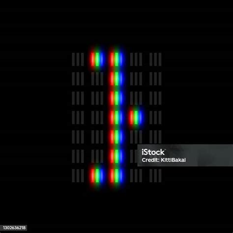 광채 빨간색 녹색파란색 픽셀 벡터 일러스트와 Rgb 픽셀 글꼴 문자 0명에 대한 스톡 벡터 아트 및 기타 이미지 0명 3차원 형태 개체 그룹 Istock