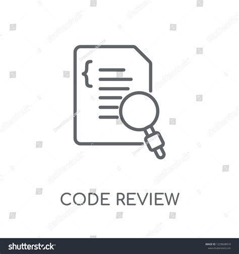 Code Review Linear Icon Modern Outline Stock Vector Royalty Free