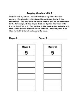 KOA3 Decomposing Numbers Activities Games And Worksheets By Diane Fischer
