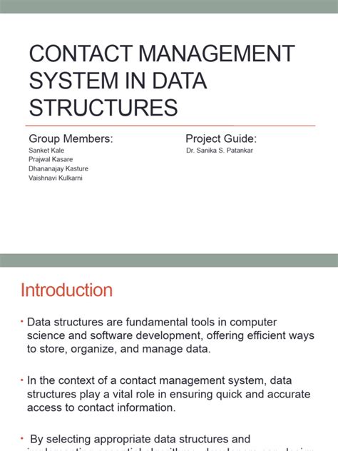 Contact Management System In Data Structures Pdf