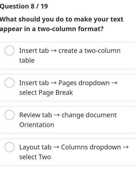 Solved Question 8 19what Should You Do To Make Your Text