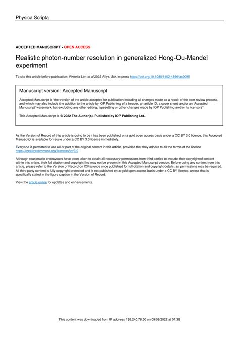 Pdf Realistic Photon Number Resolution In Generalized Hong Ou Mandel