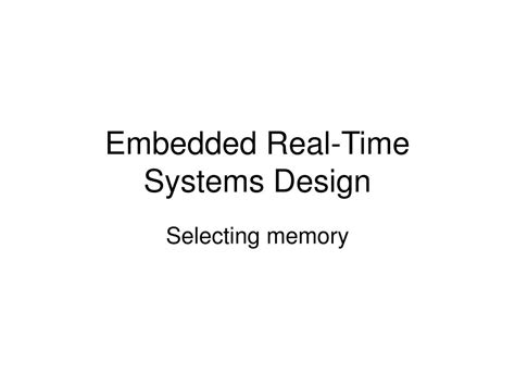 ppt embedded real time systems design powerpoint presentation free