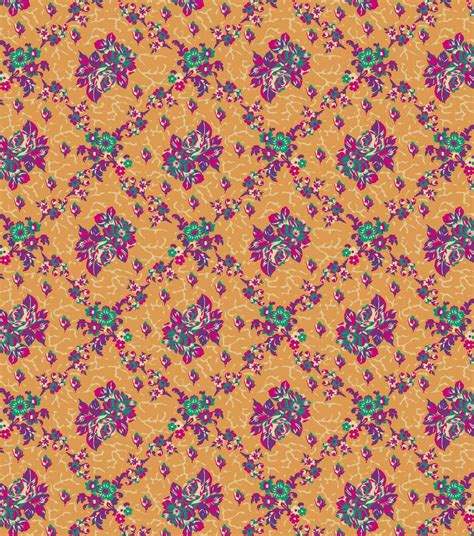 Colorful Damask Pattern Fabric