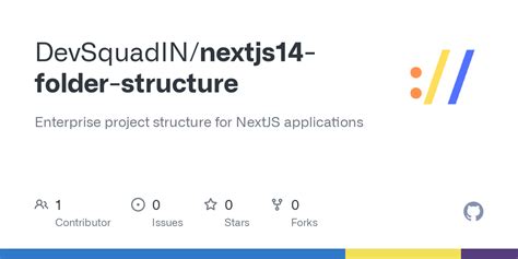 GitHub DevSquadIN Nextjs14 Folder Structure Enterprise Project