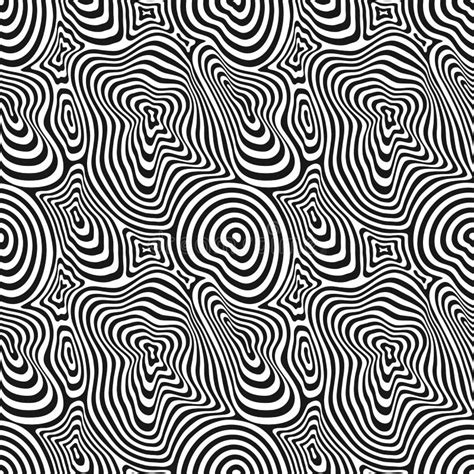 Vector Seamless Pattern Curved Lines Illusion Stock Vector Illustration Of Dynamical
