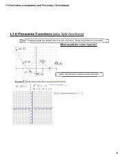 1 6 Piecewise Functions Note Babe Pdf 1 5 Functions Completed And Prenotes 1 6 Notebook