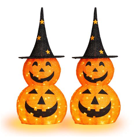 The Holiday Aisle® 3ft Pre Lit Collapsible Halloween Jack O Lantern