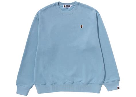 Bape Ape Head One Point Crewneck Sax Mens Fw23 Us