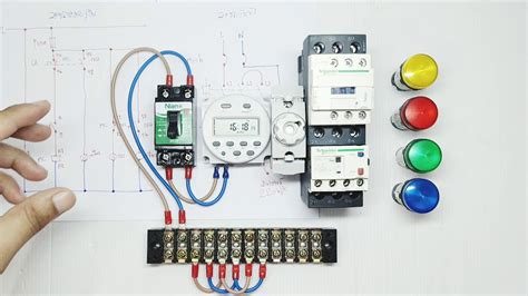 การต่อใช้งาน เครื่องตั้งเวลาเปิด ปิดอัตโนมัติ กับแมกเนติกสำหรับควบคุมมอเตอร์ Youtube