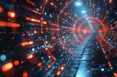 Cybersecurity Technology Background Cyberspace Futuristic And Internet And Networking Stock