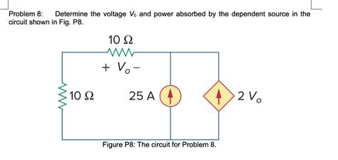Solved Problem 9 Determine The Voltage Vx And Power Chegg Com
