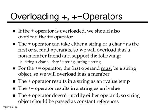 Ppt Introduction To C Operator Overloading Powerpoint Presentation