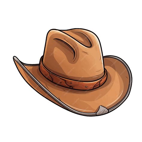 Premium Vector Cowboy Hat Vector Clipart White Background