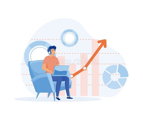 Data Scientist Job Concept Evaluating Performance Stock Vector Illustration Of Engineer